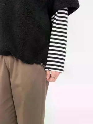 SOCIETE ANONYME Fleece-texture Logo-patch T-shirt