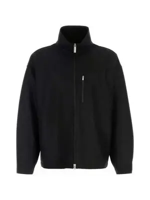 Herno Zip-up Wool Lightweight Jacket - Black