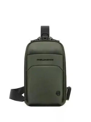PIQUADRO Wollem Logo-plaque Zip-fastening Messenger Bag - Green