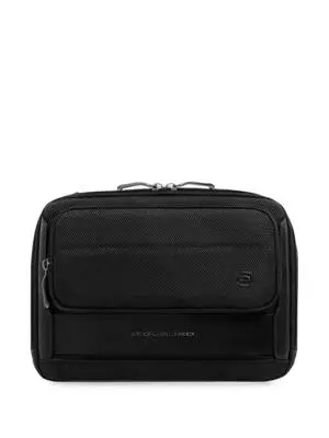 PIQUADRO Logo-plaque Messenger Bag - Black