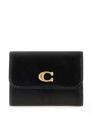 COACH Essential Logo-plaque Leather Card Holder - Black