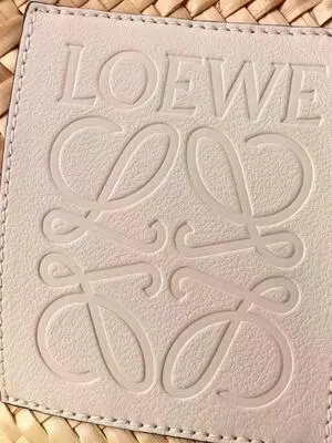 Loewe Drawstring Bucket Raffia And Leather Crossbody Bag