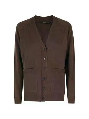 Seventy V-neck Patch-pocket Cardigan - Brown