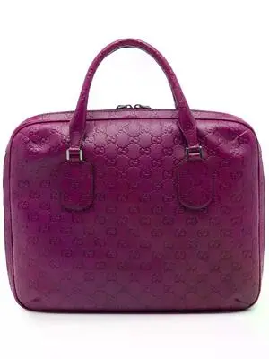 Gucci 2016-2026 Guccissima Business Bag - Purple