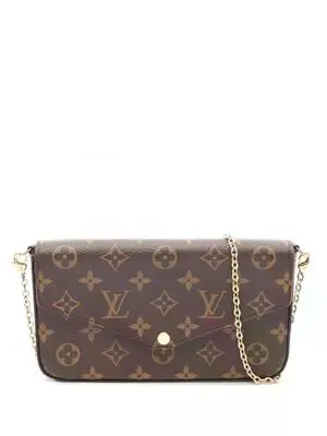 LOUIS VUITTON 2018 Felicie Pochette Clutch Bag - Brown