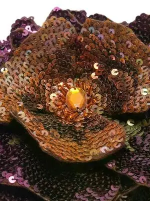 Malìparmi Radiant Flora Sequin-embellished Flower Brooch - Purple