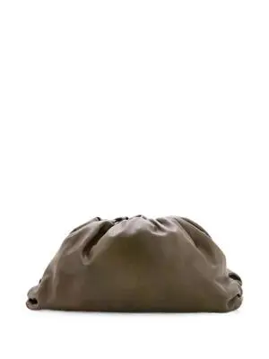Bottega Veneta The Pouch Leather Clutch Bag - Green