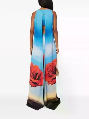 Rabanne Meditative Rose-print Maxi Dress