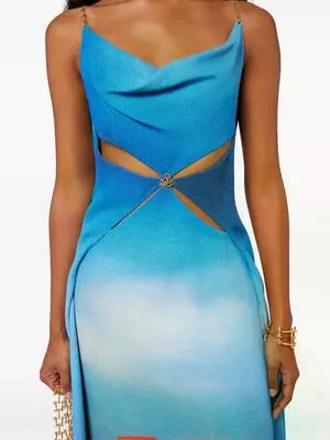 Rabanne Meditative Rose-print Maxi Dress