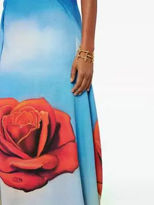Rabanne Meditative Rose-print Maxi Dress