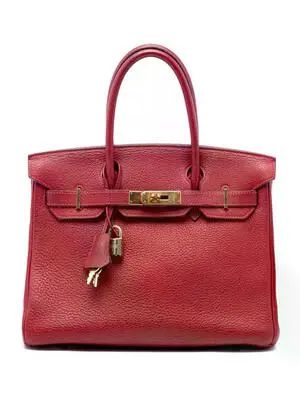 Hermès 2005 Clemence Birkin Retourne 30 Handbag - Red