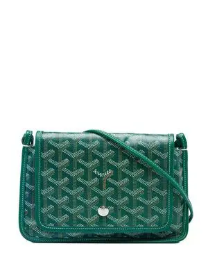 Goyard 2019 Goyardine Plumet Pocket Wallet Crossbody Bag - Green