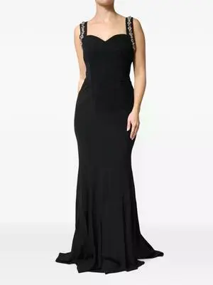 Dolce & Gabbana Crystal-embellished Bodycon Gown - Black