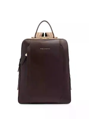 PIQUADRO Rfid-blocking Leather Laptop Backpack - Red