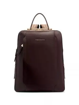 PIQUADRO Rfid-blocking Leather Laptop Backpack