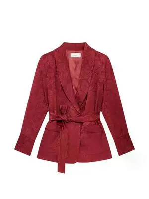Malìparmi Damask-jacquard Wrap Blazer - Red