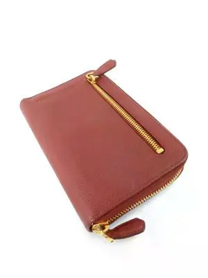 Prada Saffiano Leather Zip-around Wallet