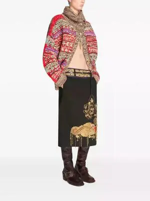 Dries Van Noten Jacquard Wool Cardigan