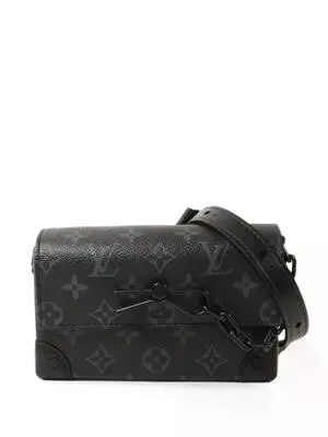 LOUIS VUITTON Monogram Eclipse Steamer Mini Shoulder Bag - Black