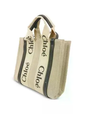 Chloé Small Woody Logo-strap Tote Bag - Neutrals