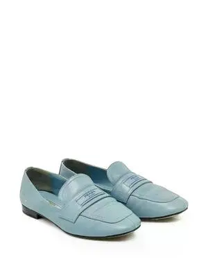 Prada Logo-patch Penny-slot Loafers