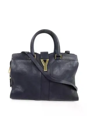 Saint Laurent Cabas Chyc Calf Leather Handbag - Blue