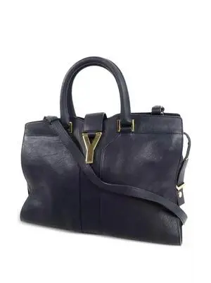 Saint Laurent Cabas Chyc Calf Leather Handbag - Blue