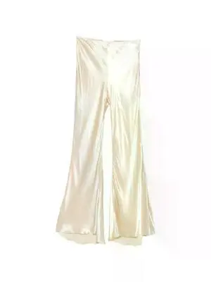 Erika Cavallini High-waisted Flared Trousers - Neutrals