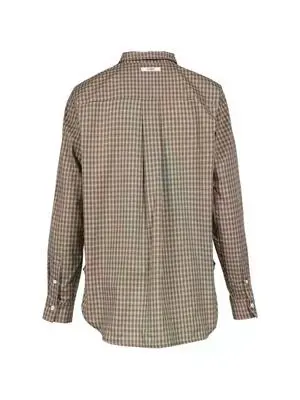 GLOWNY Check Embroidered Button-up Shirt
