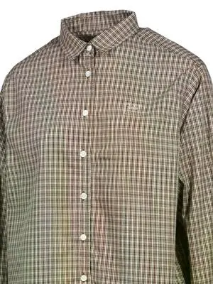 GLOWNY Check Embroidered Button-up Shirt