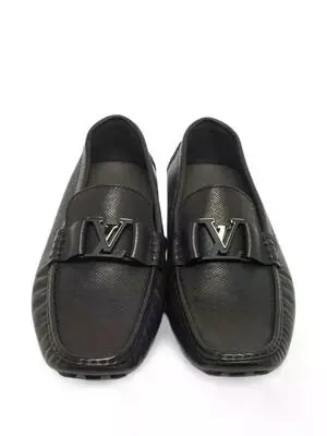 LOUIS VUITTON Monte Carlo Taiga Leather Loafers