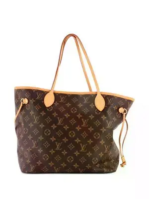 LOUIS VUITTON Neverfull Nm Monogram Canvas Mm Tote Bag - Brown