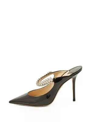 JIMMY CHOO Bing Crystal-embellished Mules - Black