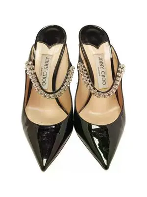 JIMMY CHOO Bing Crystal-embellished Mules - Black