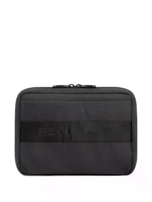 PIQUADRO Logo-print Clutch Bag - Black