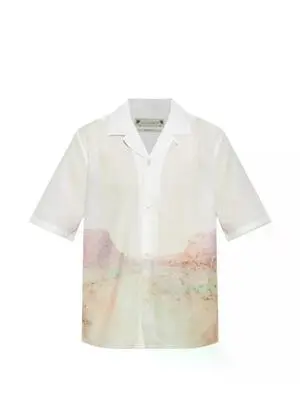 ALLSAINTS Landscape-print Shirt - Neutrals
