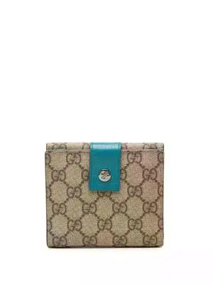 Gucci 1980-1990 Gg Supreme Compact Wallet Small Wallets - Neutrals