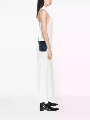 Gucci 2000-2015 Mini Gg Marmont Matelasse Diagonal Leather Torchon Bucket Bag
