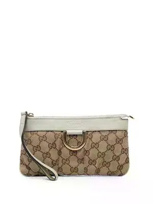 Gucci 2000-2015 Gg Canvas Abbey D Ring Wristlet Pouch