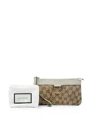 Gucci 2000-2015 Gg Canvas Abbey D Ring Wristlet Pouch