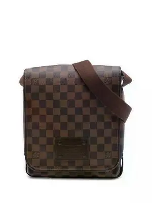 LOUIS VUITTON 2010 Damier Ebene Brooklyn Pm Crossbody Bag - Brown
