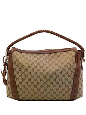 Gucci 2016-2026 Medium Gg Canvas Bella Shoulder Bag - Neutrals