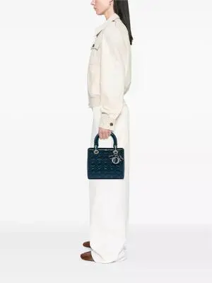 Dior 2015 Medium Patent Cannage Lady Satchel