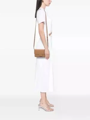 Gucci 2000-2015 Calfskin Interlocking G Wallet On Chain Crossbody Bag - Neutrals