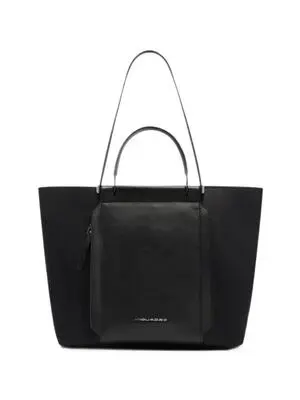 PIQUADRO Logo-plaque Tote Bag - Black
