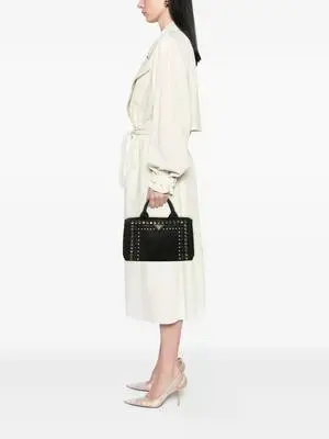 Prada 2013-2026 Canvas Canapa Studded Handbag