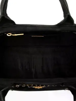 Prada 2013-2026 Canvas Canapa Studded Handbag