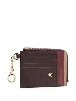 PIQUADRO Keychain Card Holder, 8 Slots & Rfid Protection - Pink