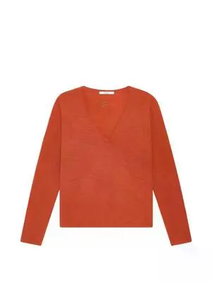 Malìparmi Rose-embroidered V-neck Sweater