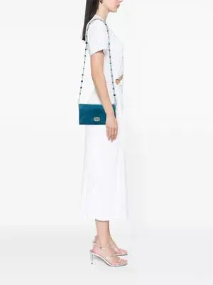 Miu Miu 2010-2026 Suede Crystal Chain Satchel
